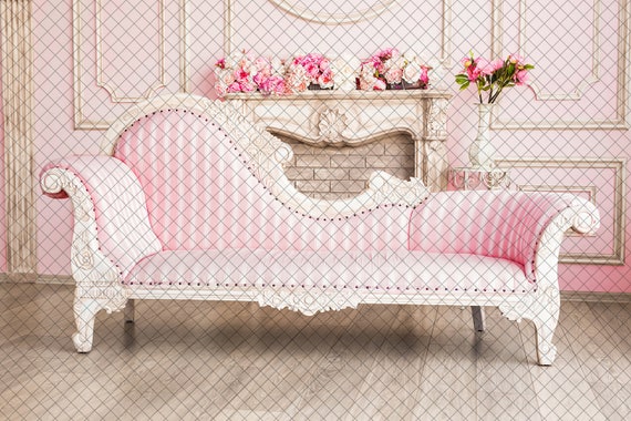 Pink victorian sofa store