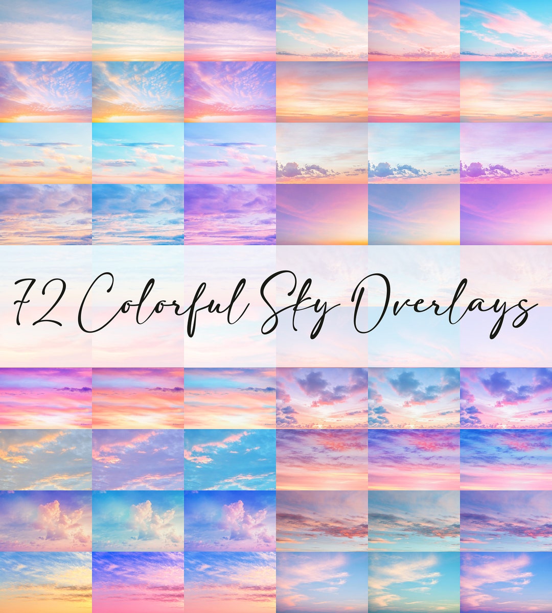 72 Colorful Sky Photoshop Overlays - Etsy