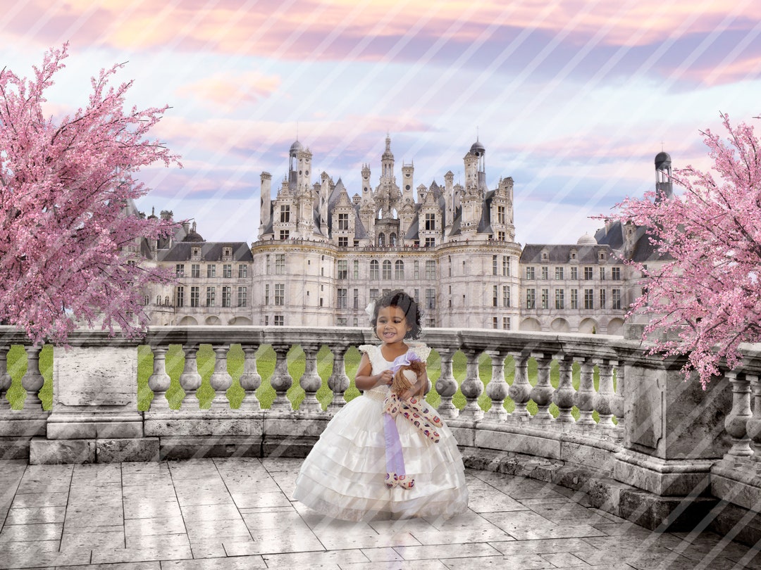 Princess Castle Balcony Digital Backdrop, Princess Castle Balcony ...