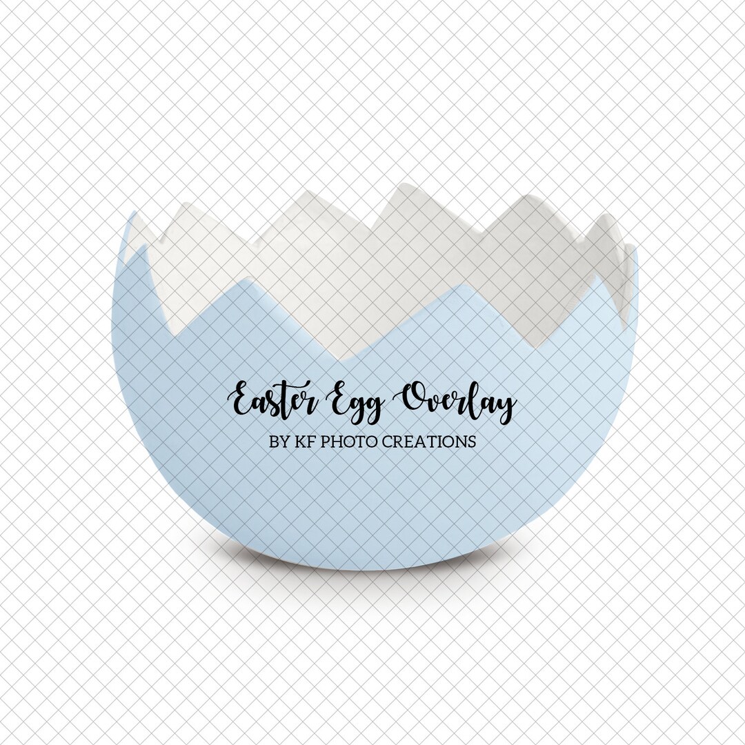 Digital Blue Easter Egg Prop PNG Overlay - Etsy