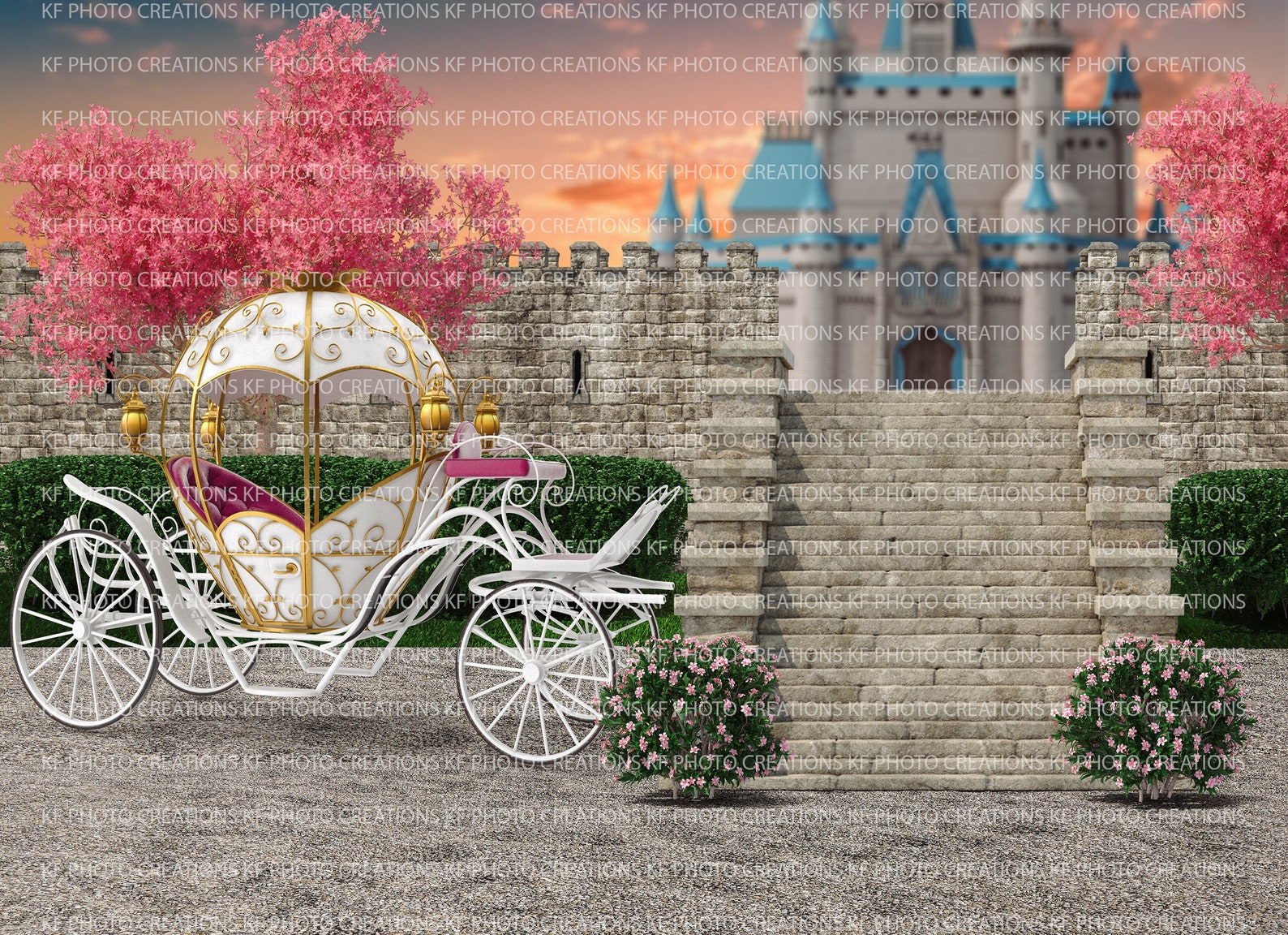 Beautiful Princess Castle Staircase Digital Background - Etsy