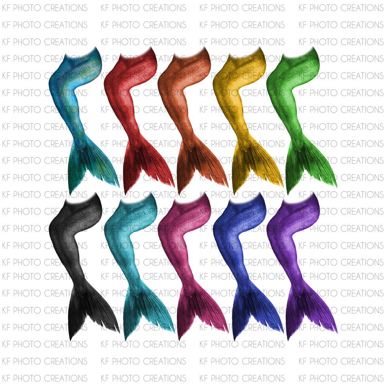 30 PNG Mermaid Tail Overlays - Etsy