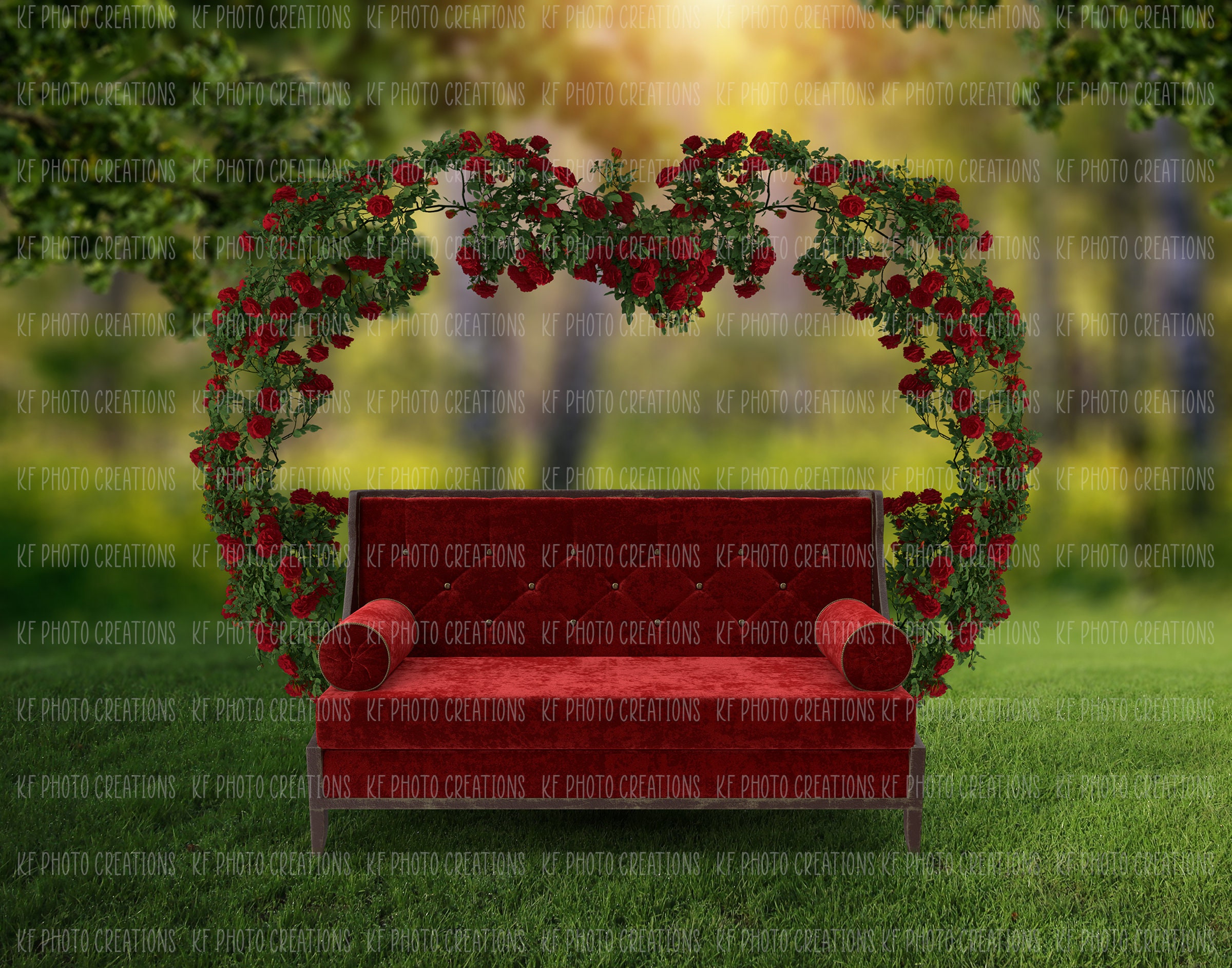 Heart Arch Valentine's Day Digital Backdrop, Heart Arch Valentine's Day ...