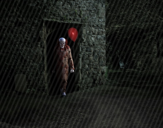 Creepy Clown Digital Backdrop Creepy Clown Digital Background - Etsy