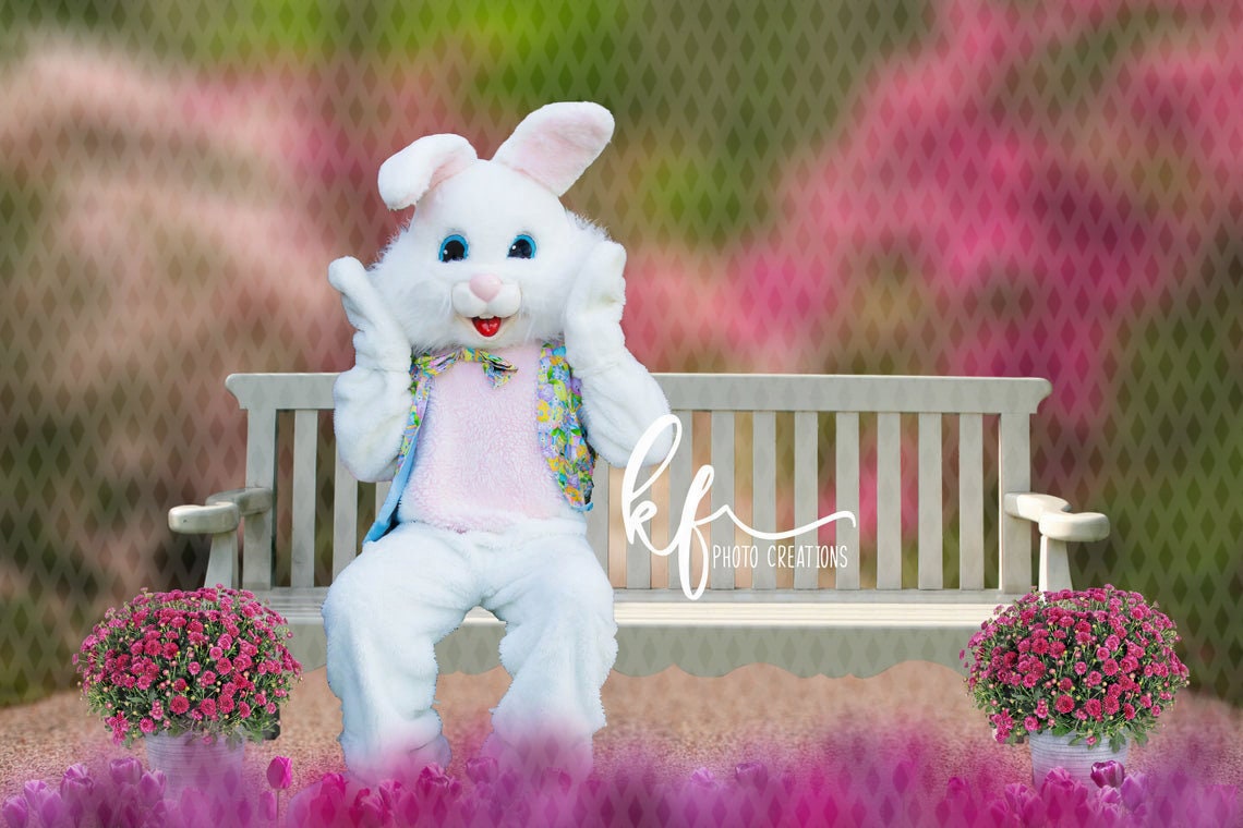 Easter Bunny Digital Backdrop, Easter Bunny Digital Background - Etsy