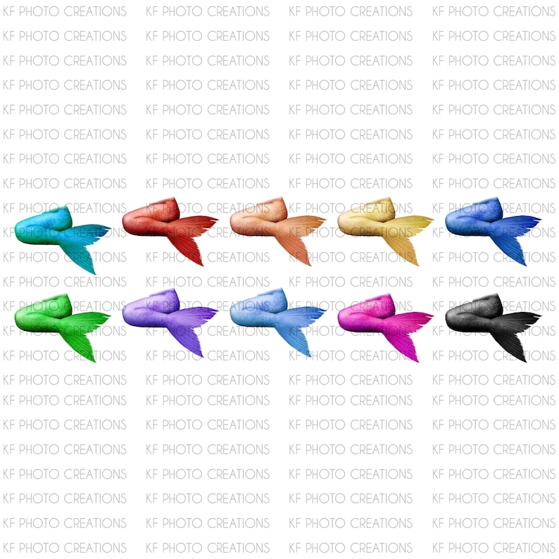 30 PNG Mermaid Tail Overlays - Etsy