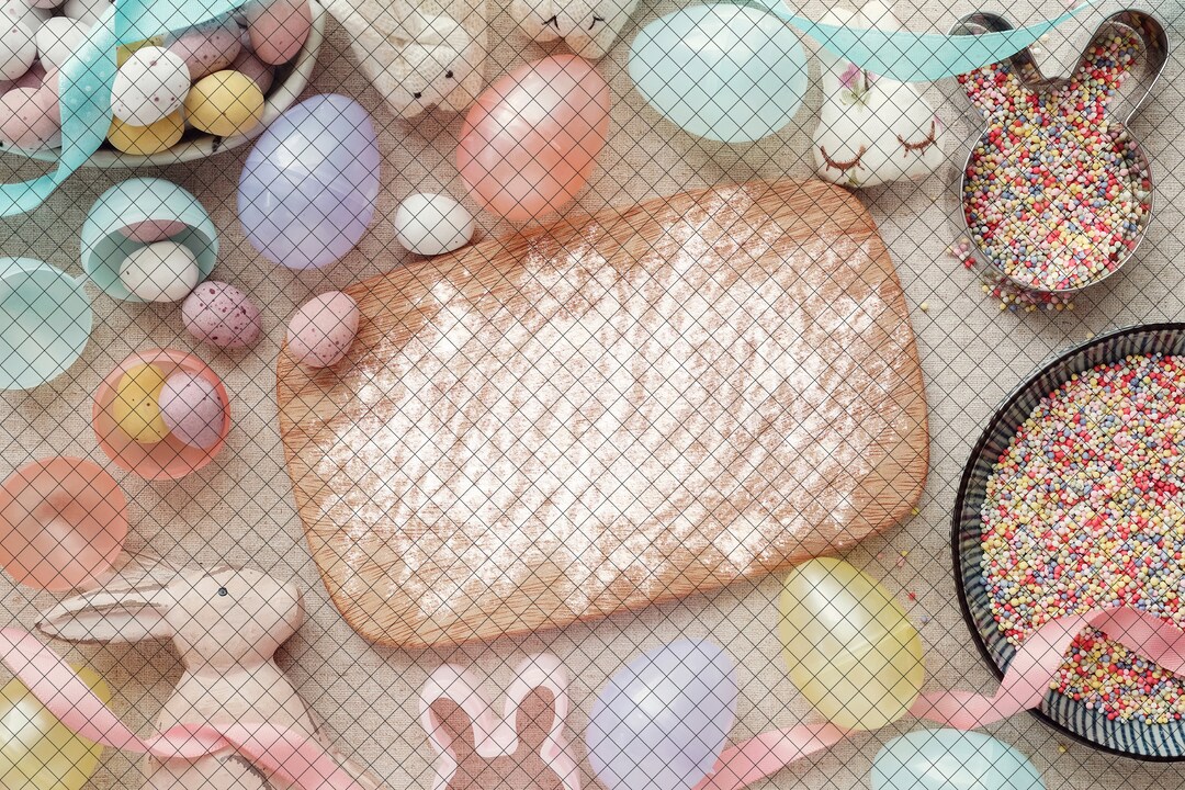 Easter Baking Flour Angel Digital Background (with Flour Angel Overlay ...