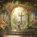 Easter Cross Digital Background - Etsy
