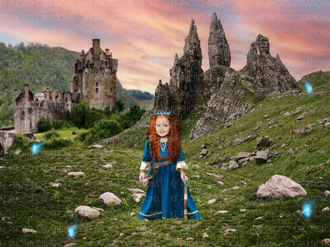 Scotland Princess Digital Background (pack of 4) - Etsy