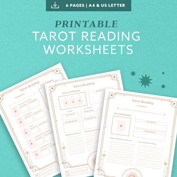 Tarot Worksheets - Etsy