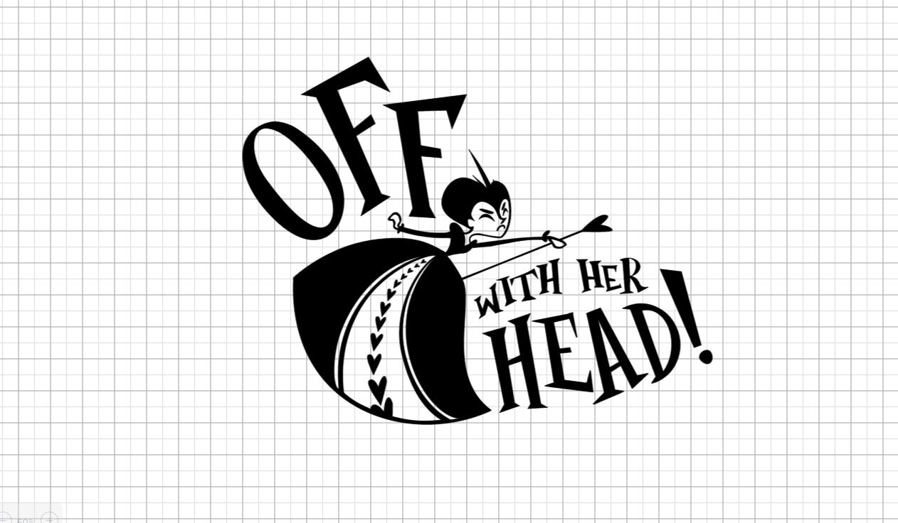 Off With Her Head Decal Car Mailbox Office Notebook | Etsy