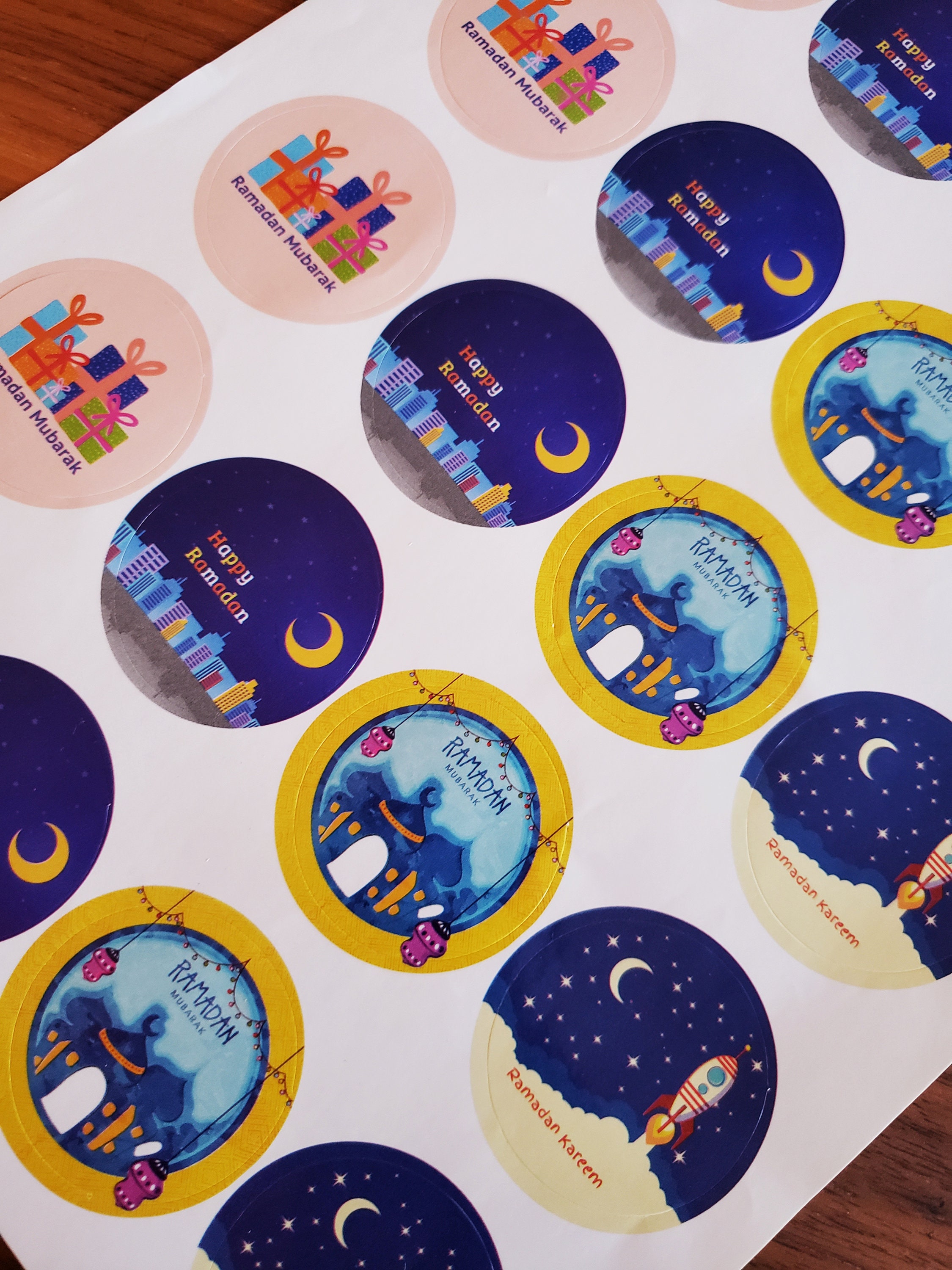 20 Eid Stickers 20 Ramadan Stickers Eid Party Supplies Eid - Etsy Canada