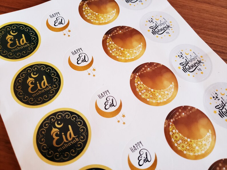 20 Eid Stickers 20 Ramadan Stickers Eid Party Supplies Eid - Etsy Canada