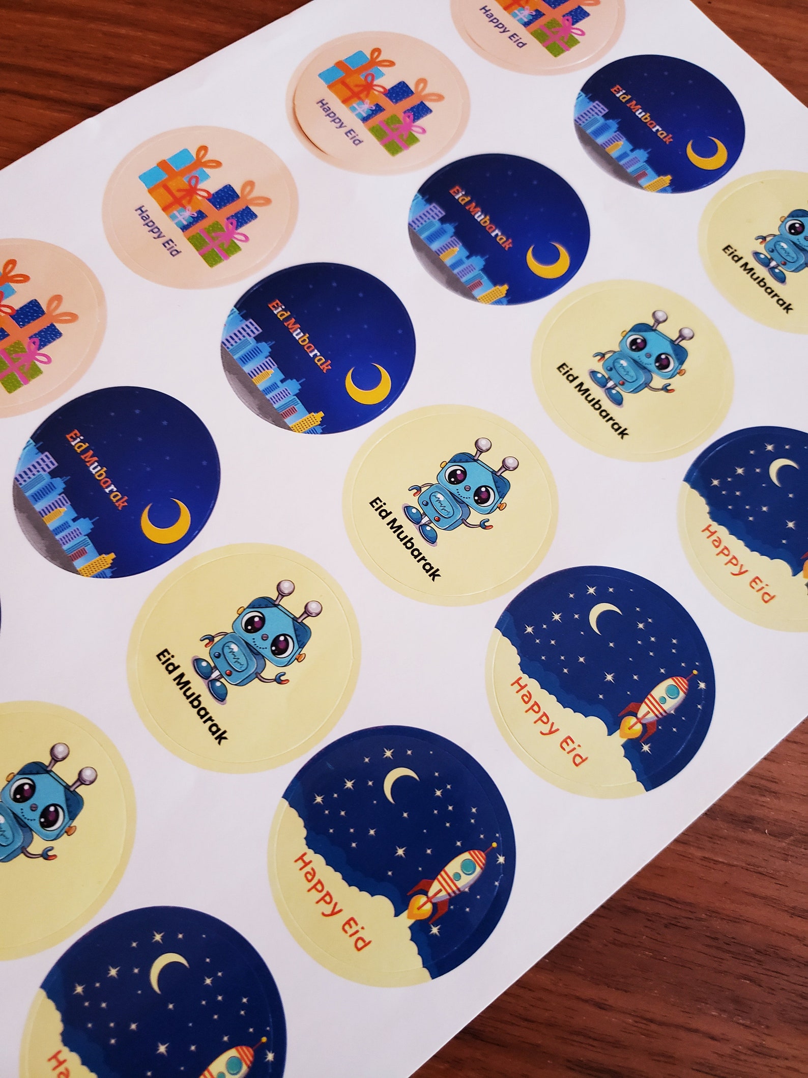 20 Eid Stickers 20 Ramadan Stickers Eid Party Supplies Eid - Etsy Canada