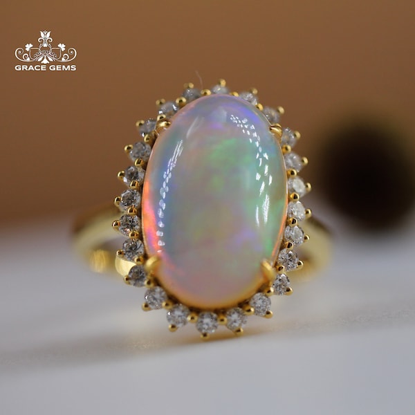 Genuine Opal Ring - Etsy