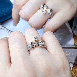 18k Gold Cluster Multi-stone Diamond Wedding Ring/over Time Engagement ...