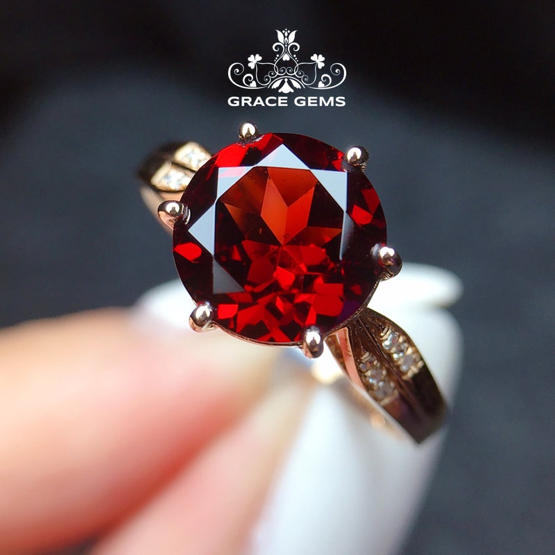 Red Stone Ring - Etsy