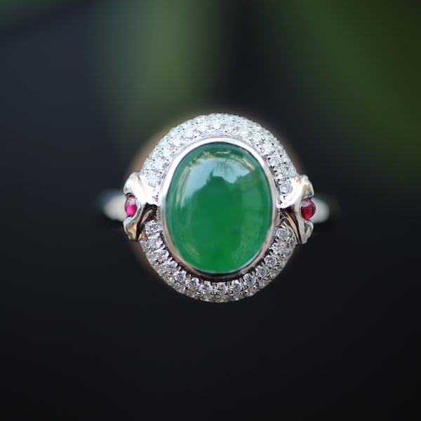 Red Jade Ring - Etsy