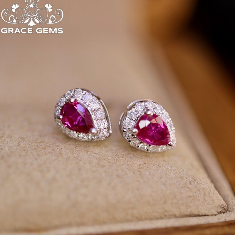 Ruby Earrings - Etsy