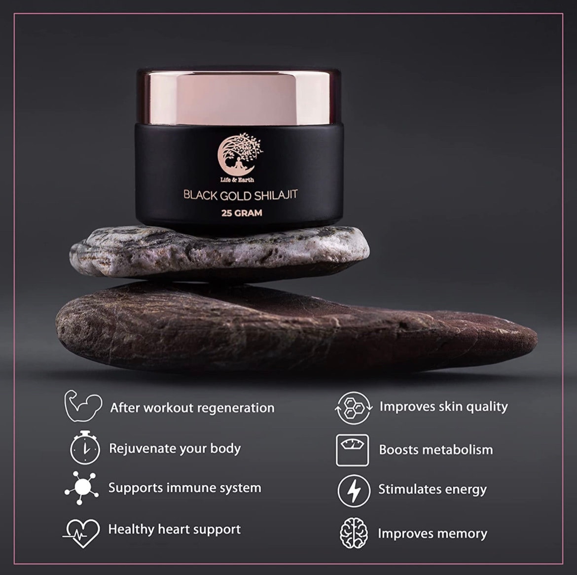 Black Gold Shilajit Pure Mumijo 25 Gram Mumio Salajjet Authentic Altai ...