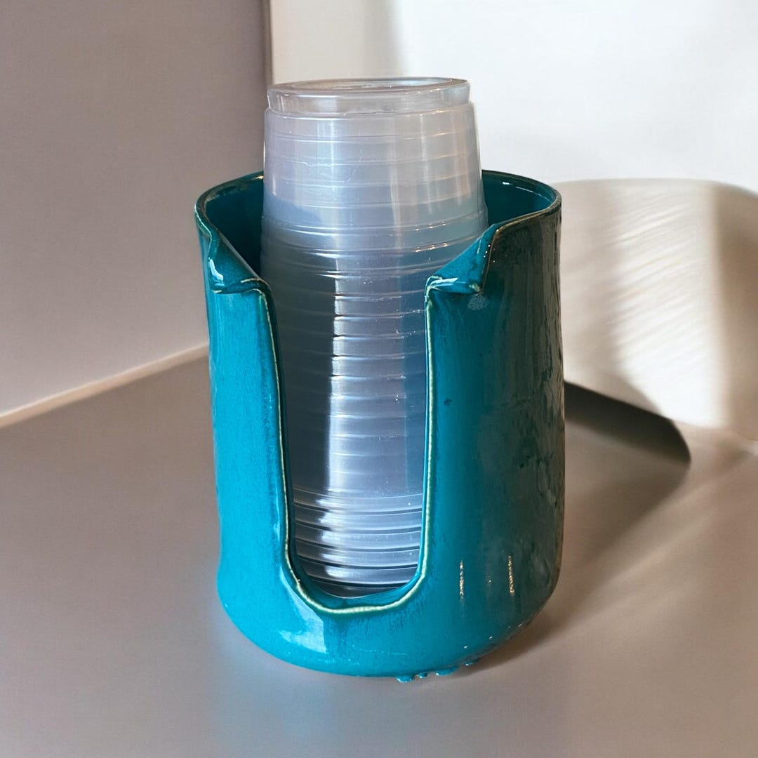 Turquoise 5-ounce Dixie Cup Holder - Stylish Solo Cup Dispenser for ...