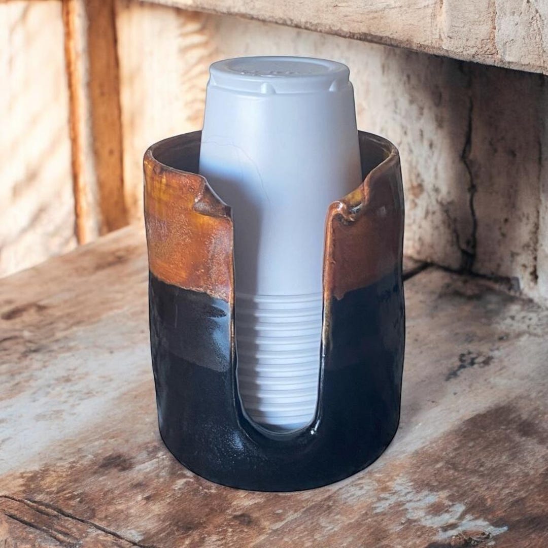 Cinnamon and Black 3-ounce Dixie Cup Holder - Stylish Solo Cup ...