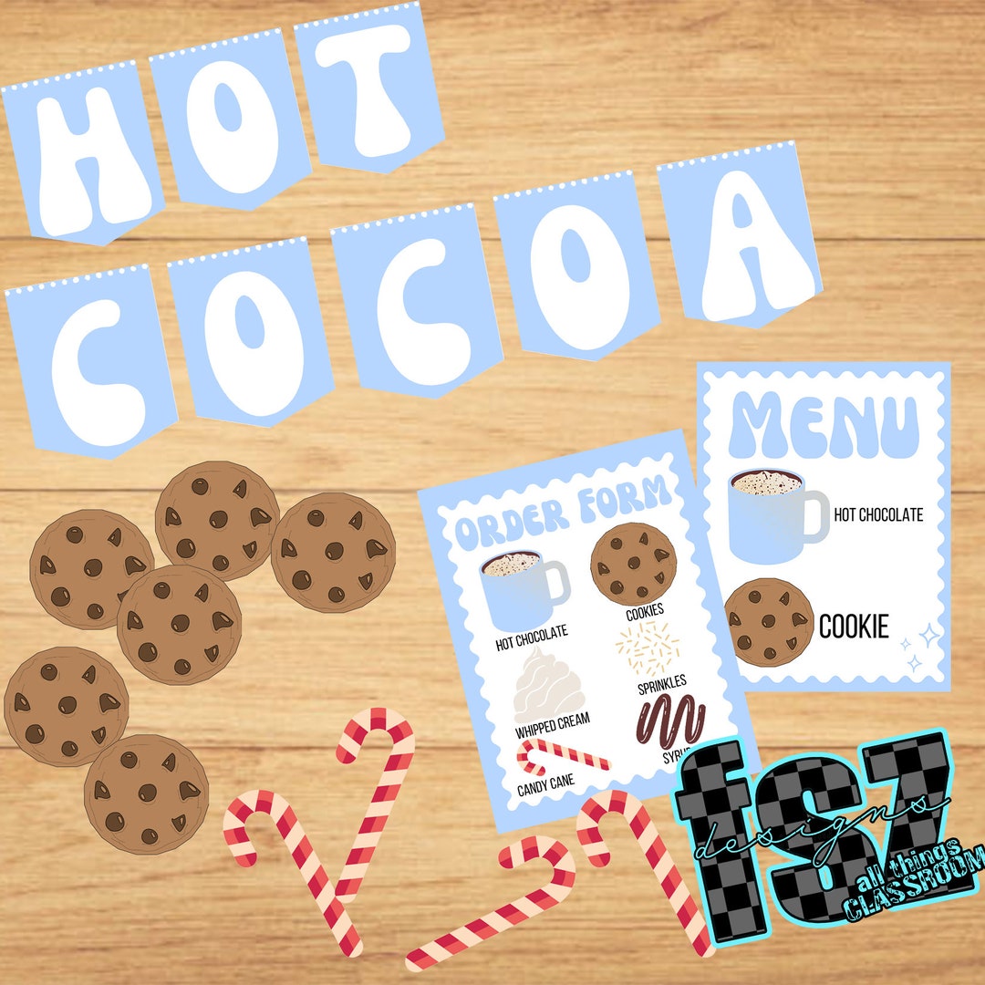 Hot Chocolate Stand Dramatic Play Printables Hot Cocoa Stand Etsy