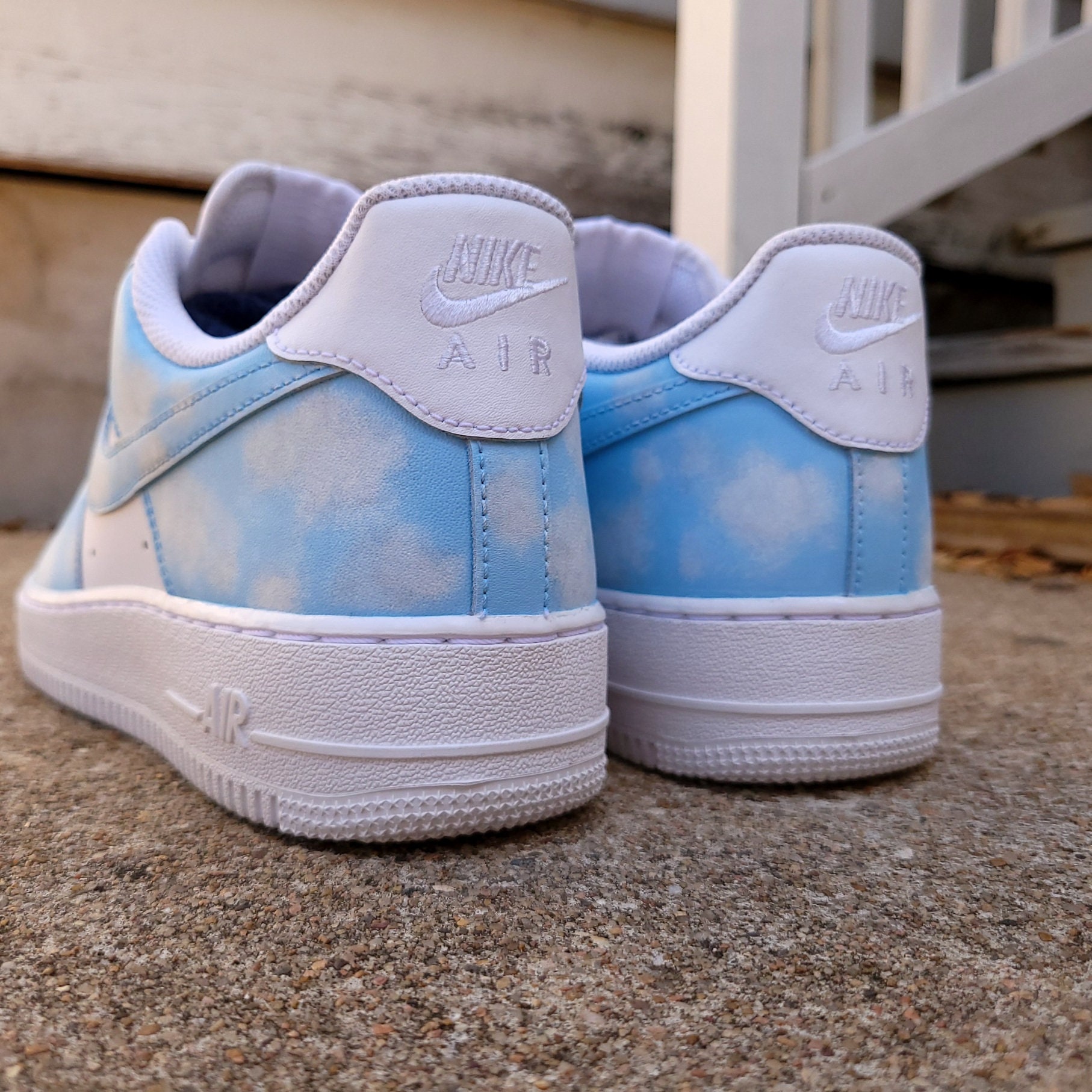 Nike Air Force 1 Sneakers Custom Clouds - Etsy