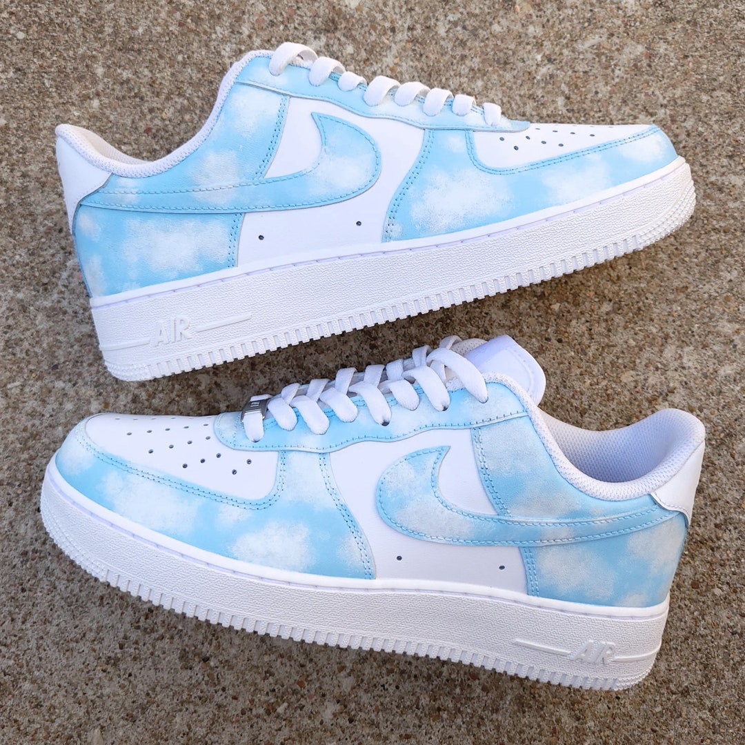Nike Air Force 1 Sneakers Custom Clouds - Etsy