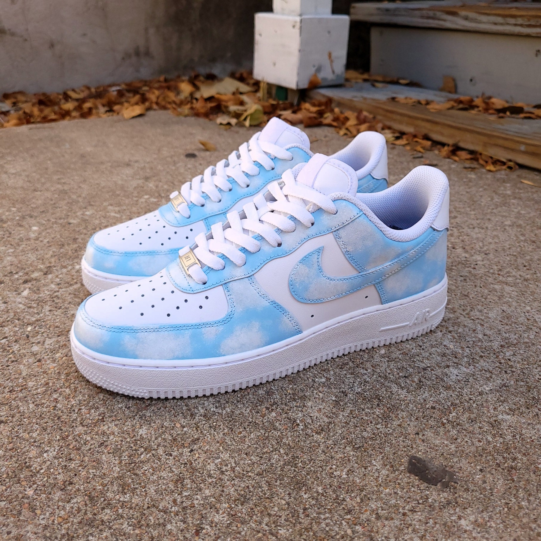 Nike Air Force 1 Sneakers Custom Clouds - Etsy