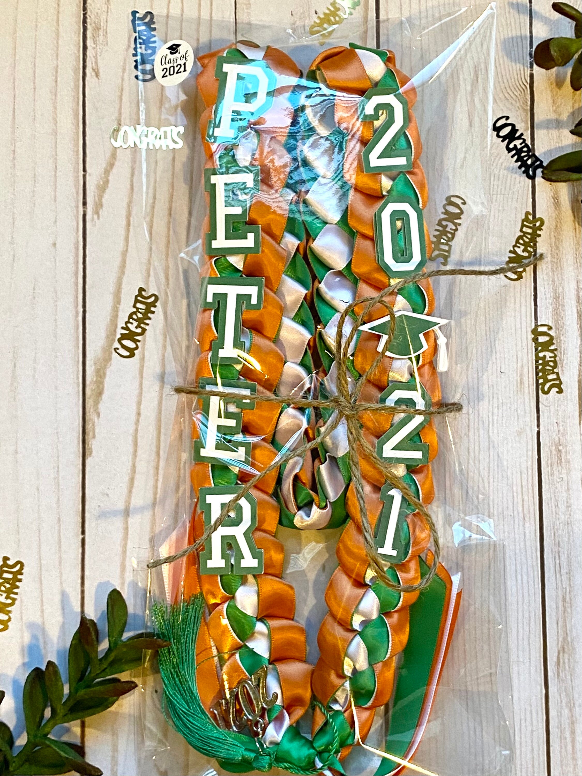 ELEMENTARY MIDDLE SCHOOL Graduation Lei 2021 Ribbon | Etsy