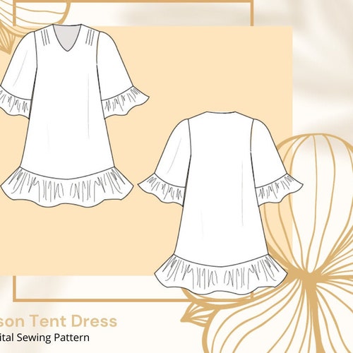 Allison Tent Dress A4/US Letter A0/copy Shop PDF Pattern - Etsy