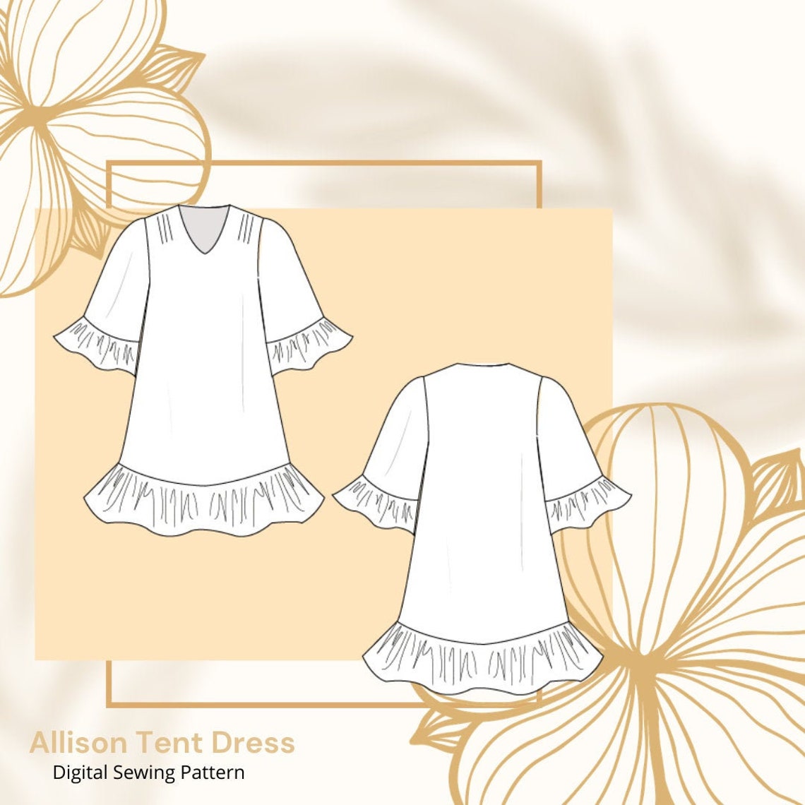 Allison Tent Dress A4/US Letter A0/copy Shop PDF Pattern - Etsy
