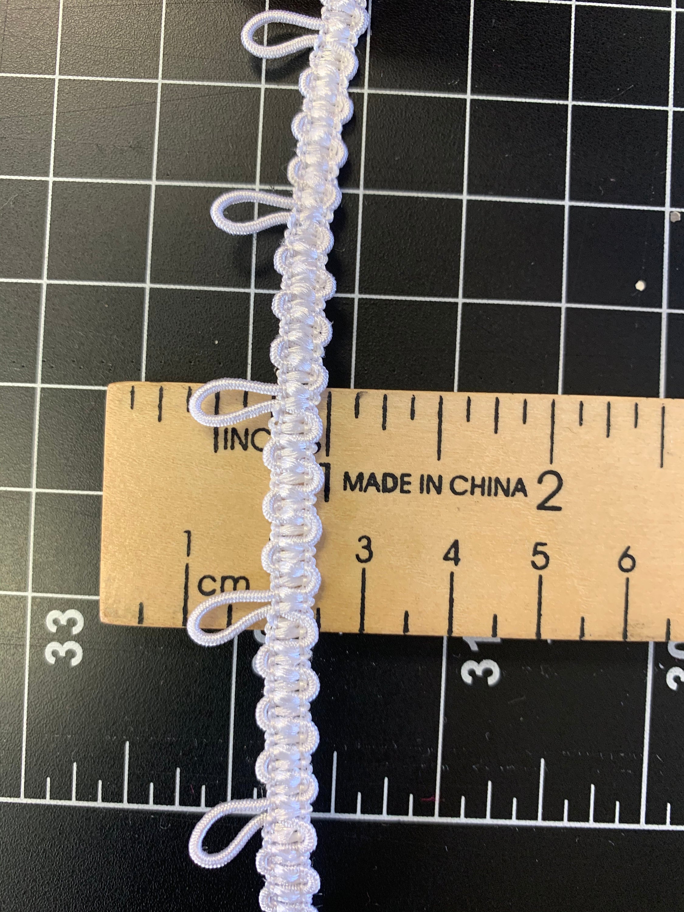 White Elastic Button Looping 1/2”. Price is per Yard. - Etsy