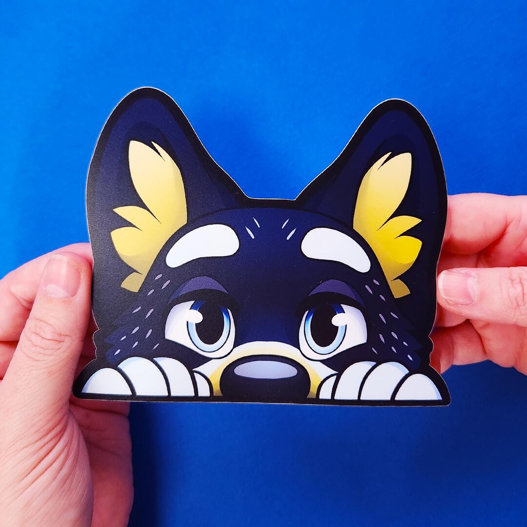 Cattle Dog Peeker Sticker - Matte Vinyl - Etsy