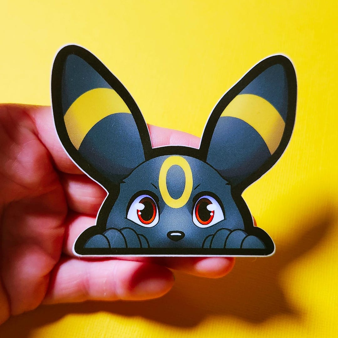 Umbreon Mini Peeker Sticker - Matte Vinyl - 7.5cm - Etsy