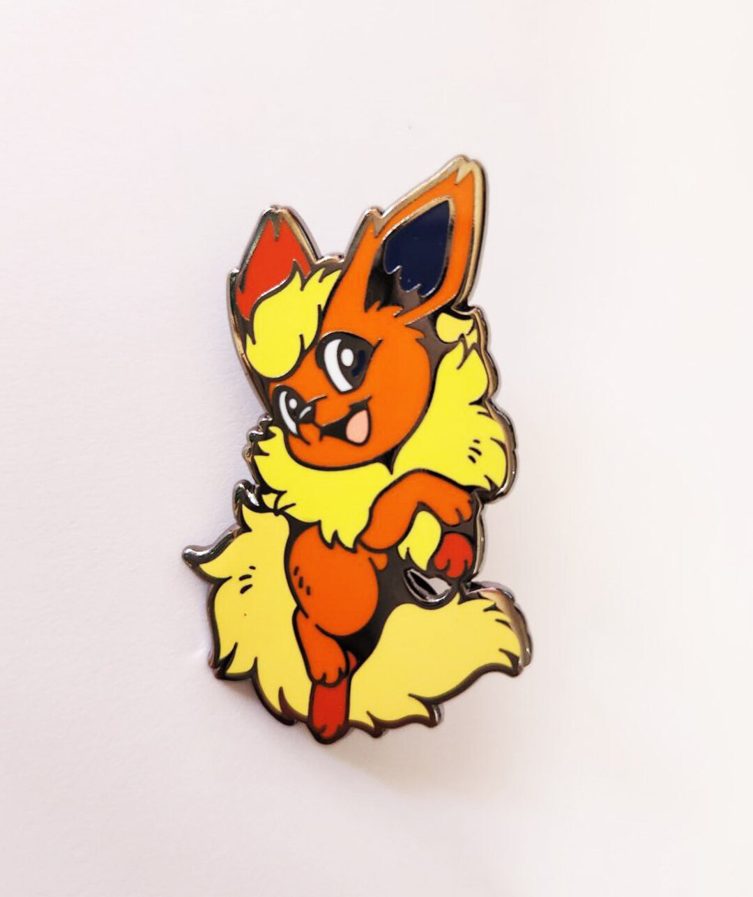 Flareon - Hard Enamel Pin - Black Nickel - 1.5 Inch - Etsy