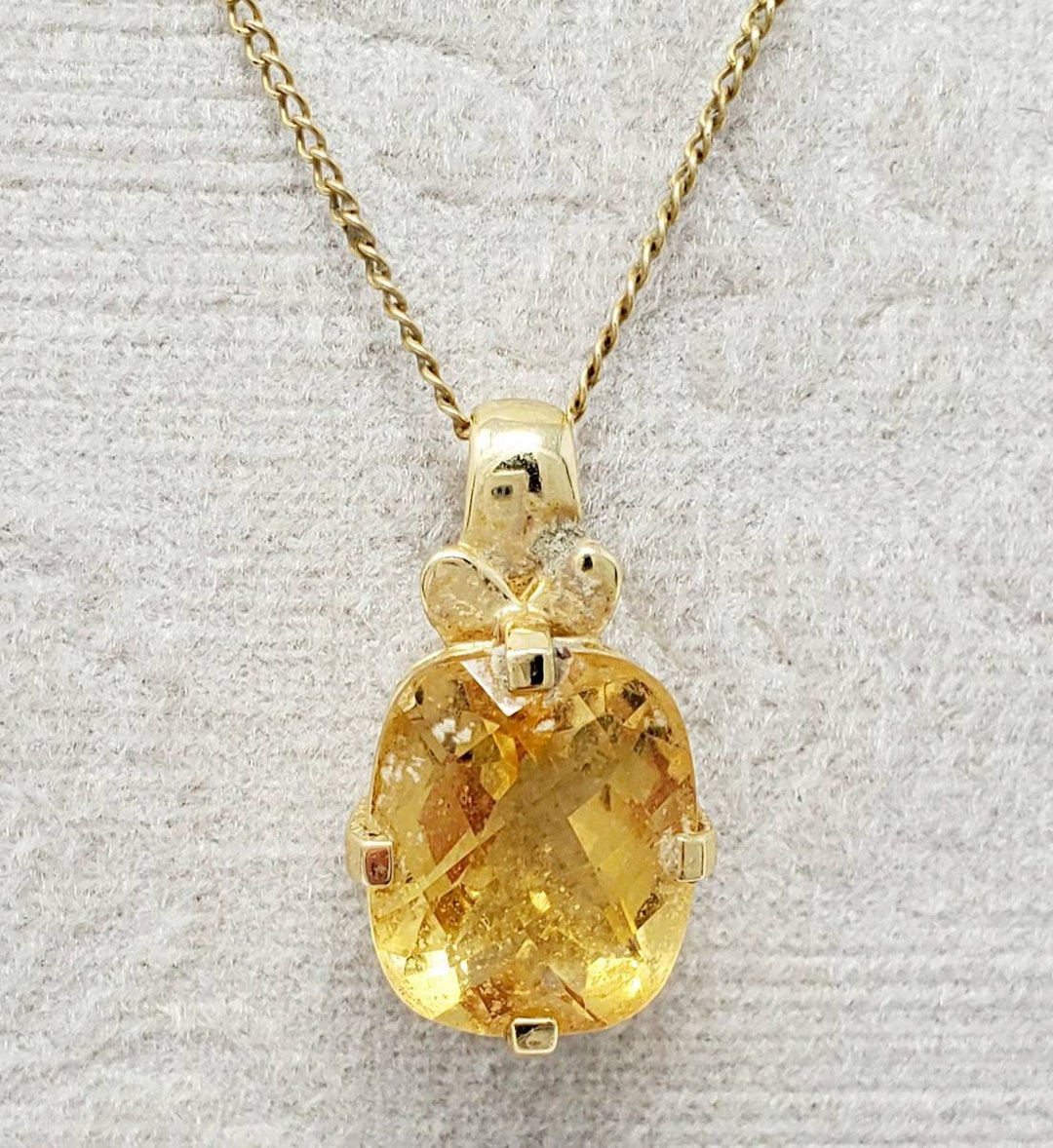 Glowing Citrine 14 Kt Gold 18 Necklace. - Etsy