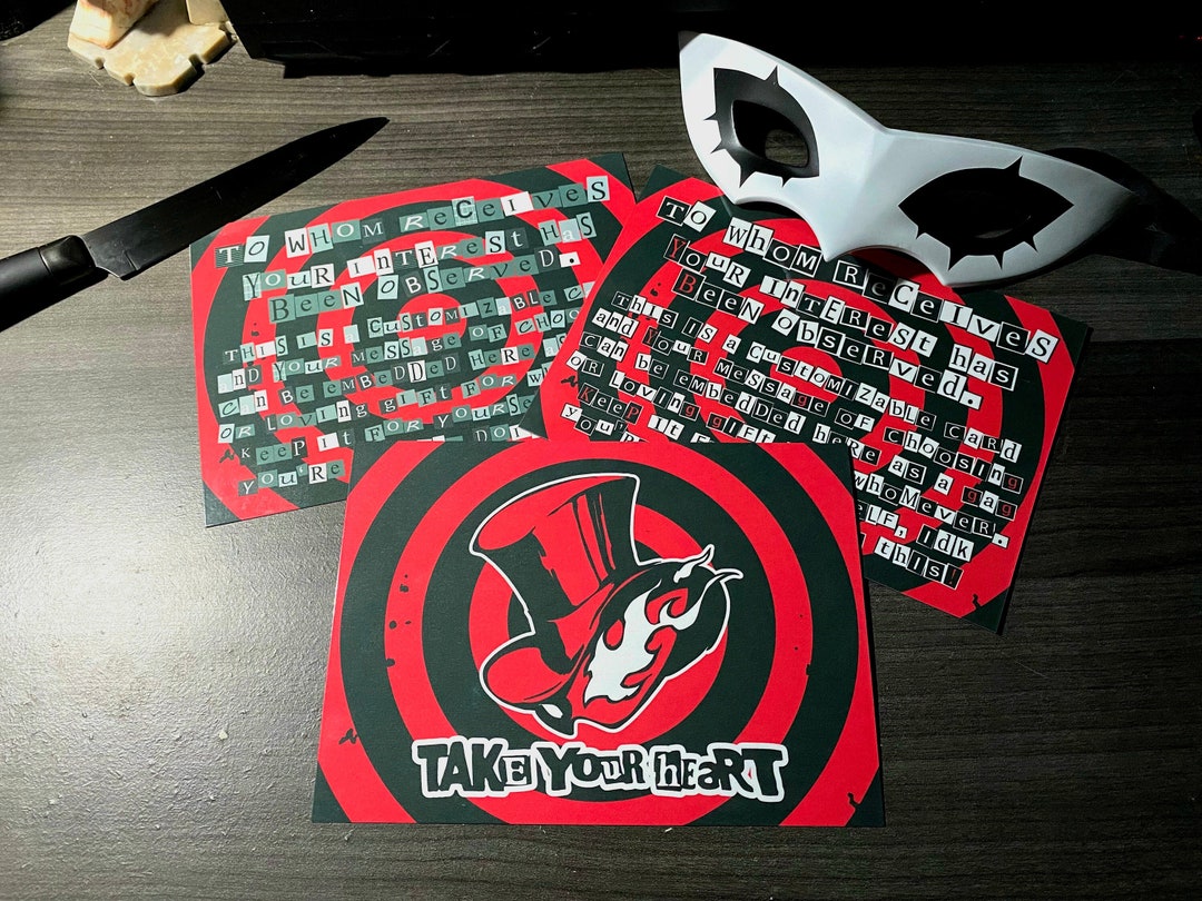 Persona 5 Customized Calling Card [modernized & Traditional] - Etsy
