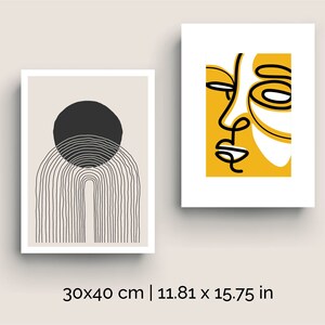 Minimalist Gallery Wall, Modern Set of 5 Posters, Graphic Art, Home ...