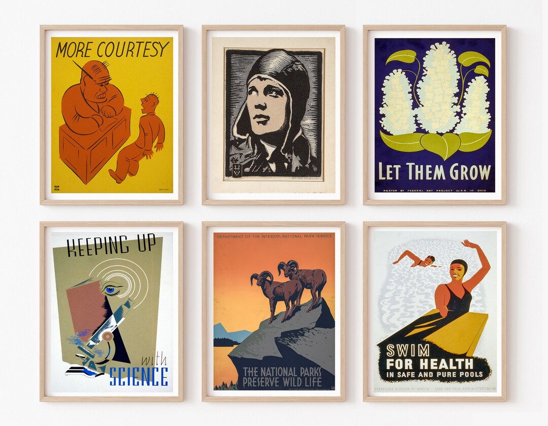Unique Vintage Posters Gallery Wall Set - Etsy
