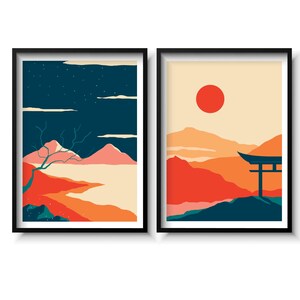 Japanese Print Art, Mid Century Print, Modern Art Print, Asian Print ...