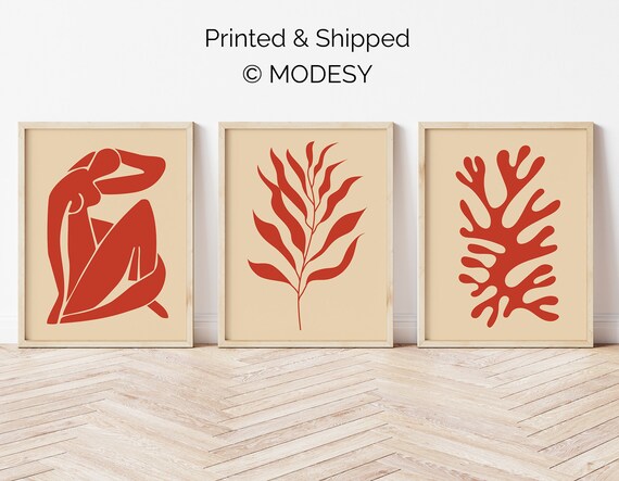 Matisse Inspired Print Set of 3 Minimalist Art Contemporary | Etsy