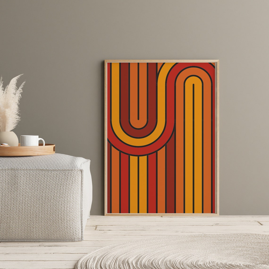 Modern Retro Art Print Set Vintage Posters 70s Art Prints - Etsy