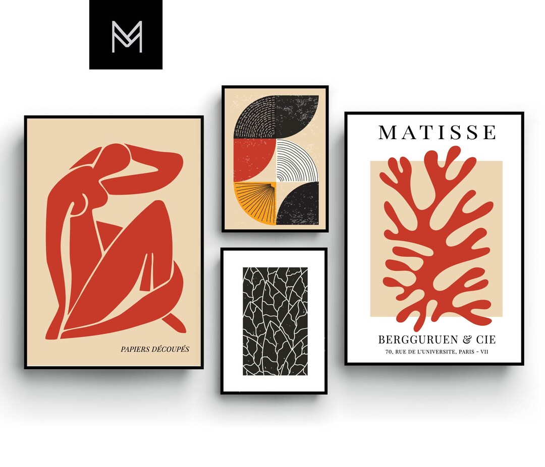 Henri Matisse Inspired Gallery Wall, Minimalist Print Art, Poster Set ...