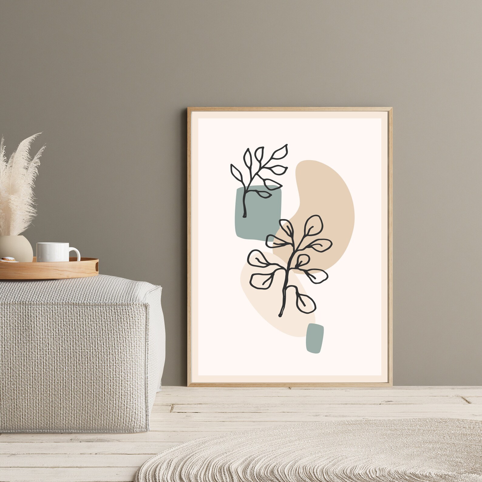Minimalist wall art set 6 printed posters pastel colour boho | Etsy