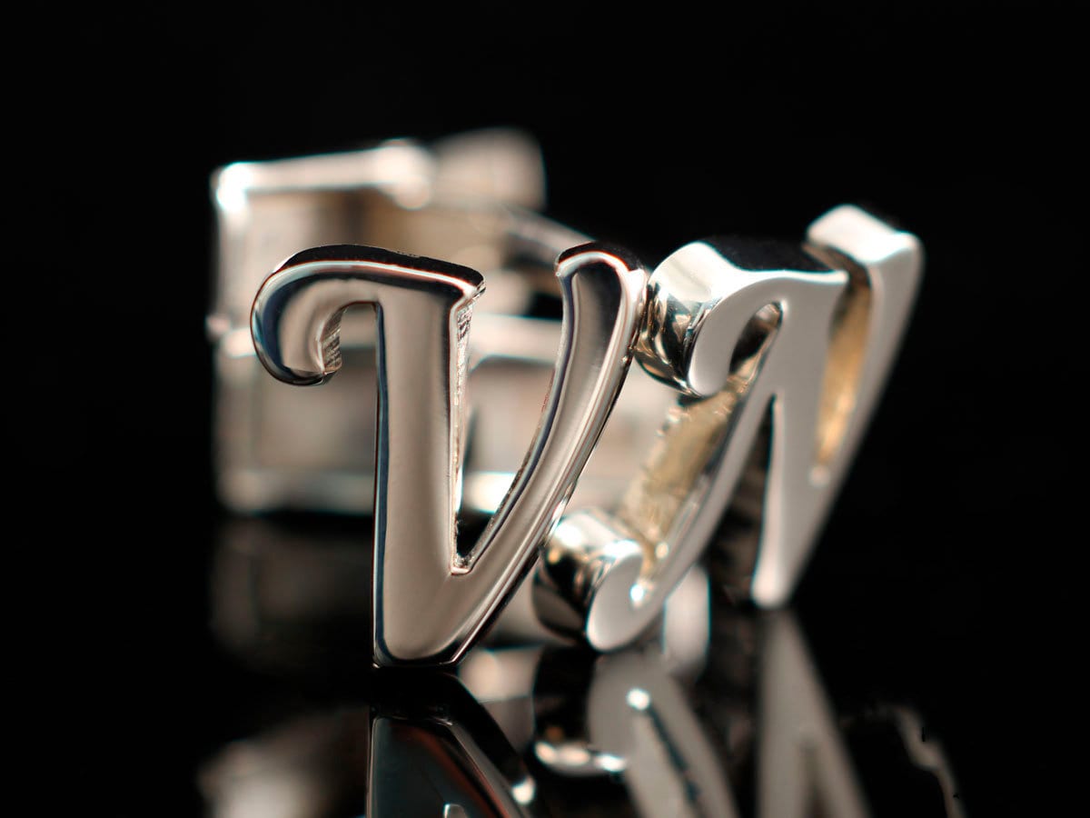 Valentine for Men Gift Personalized Silver Cufflinks Groom Cufflinks ...