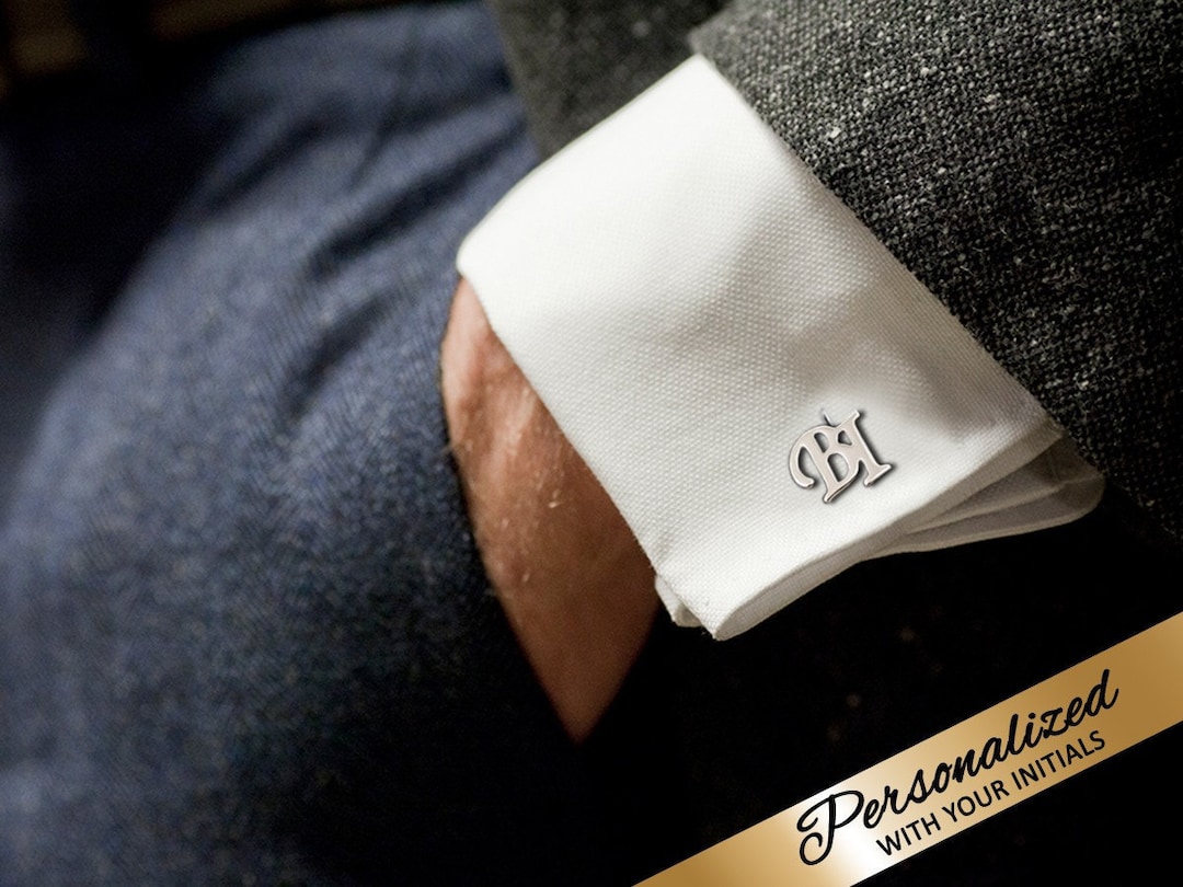 Personalised Engraved Cufflinks Initials for Groom Wedding - Etsy