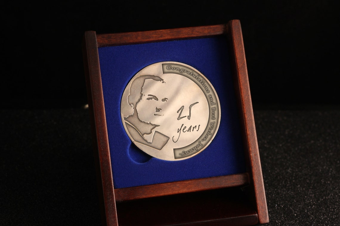 Personalized Portrait Coin Commemorative Silver Coin Custom - Etsy