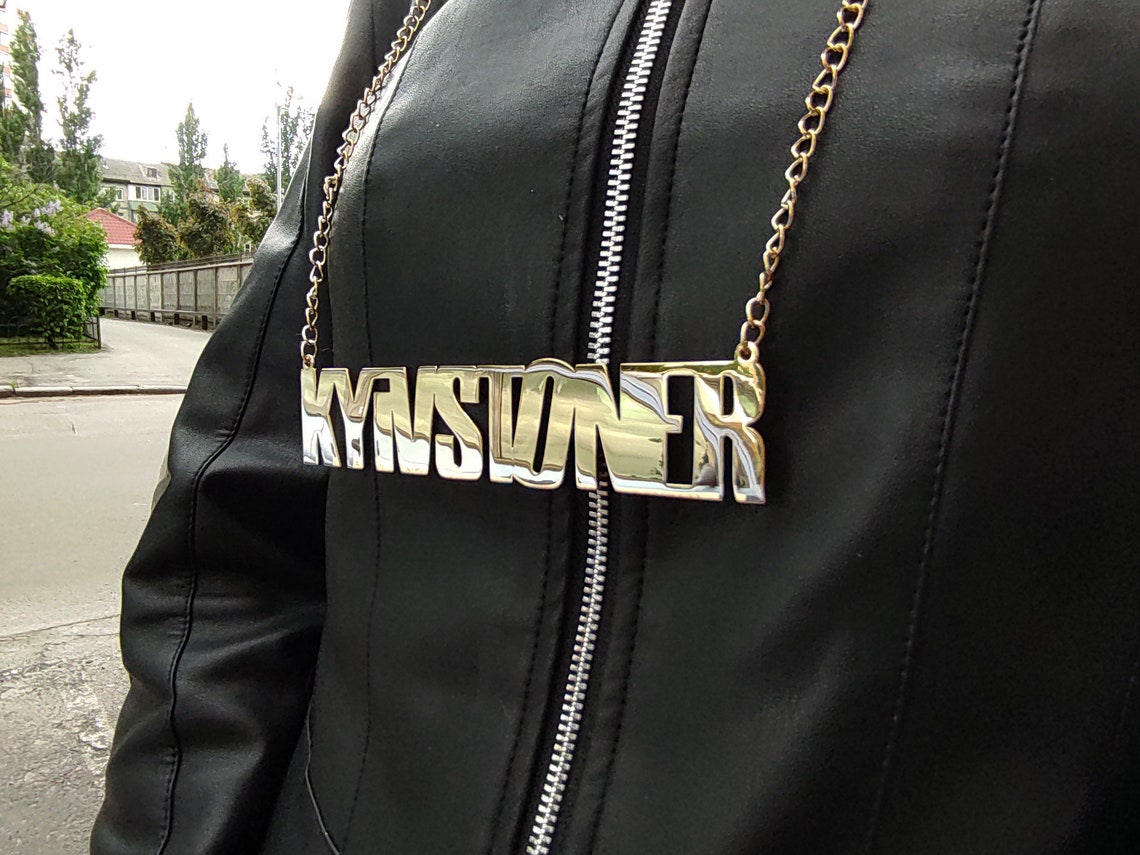 Personalized Large Custom Names Chain Necklace, Hip Hop Personalized ...